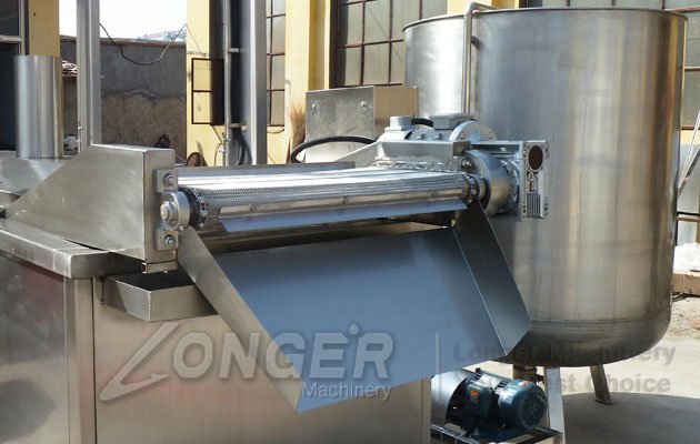 Pork Rinds Continuous Fryer Machine|Industrial Pork Skin Frying Equipment