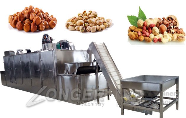 Continuous Hazelnut Roasting Machine|Industrial Roaster For Nuts