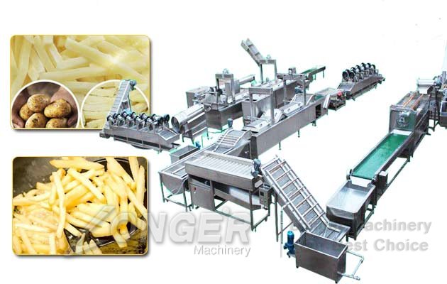 Automatic Frozen French Fries Machine|Potato Finger Chips Production Line