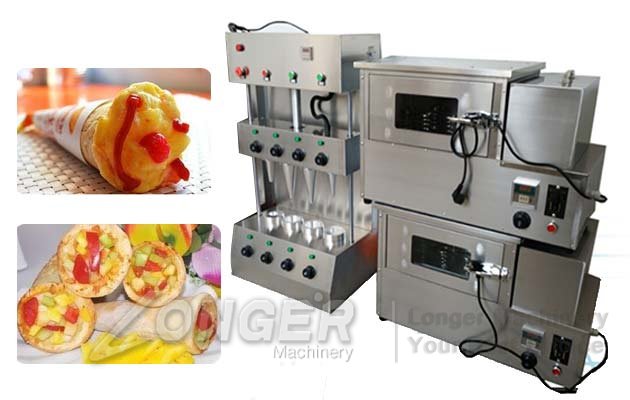 Automatic Pizza Cones Machine 4 Cones Maker With Baking Oven
